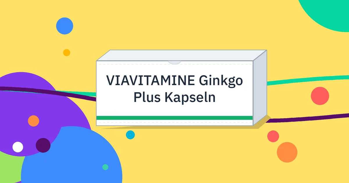 Symbolbild: Packung mit der Aufschrift VIAVITAMINE Ginkgo Plus Kapseln (PZN 10934347) – Verfügbarkeit und Bezug in Apotheken in Frankfurt am Main
