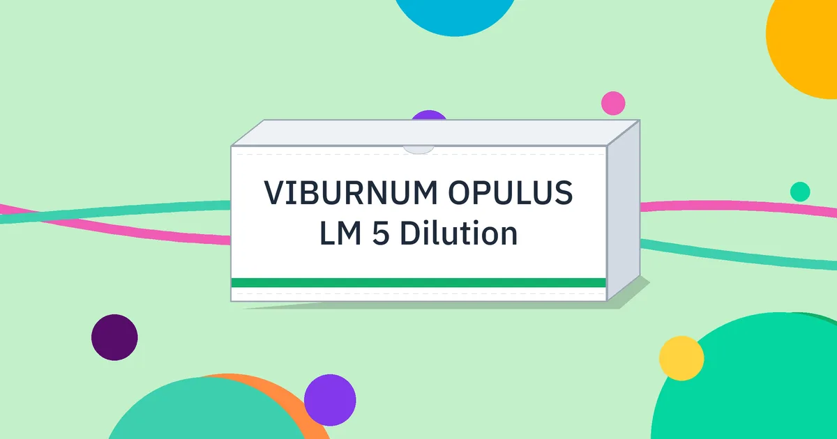 Symbolbild: Packung mit der Aufschrift VIBURNUM OPULUS LM 5 Dilution (PZN 13270706) – Verfügbarkeit und Bezug in Apotheken in Frankfurt am Main