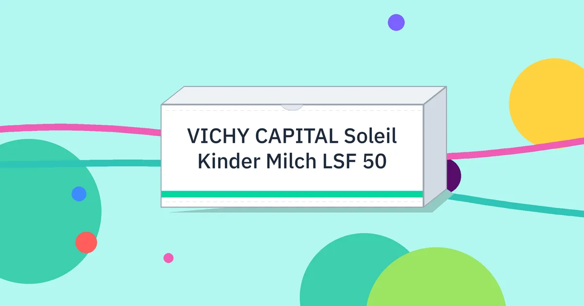 Symbolbild: Packung mit der Aufschrift VICHY CAPITAL Soleil Kinder Milch LSF 50 (PZN 09629372) – Verfügbarkeit und Bezug in Apotheken in Frankfurt am Main