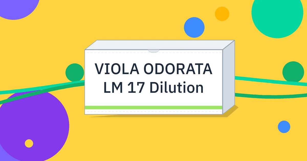 Symbolbild: Packung mit der Aufschrift VIOLA ODORATA LM 17 Dilution (PZN 13275448) – Verfügbarkeit und Bezug in Apotheken in Frankfurt am Main