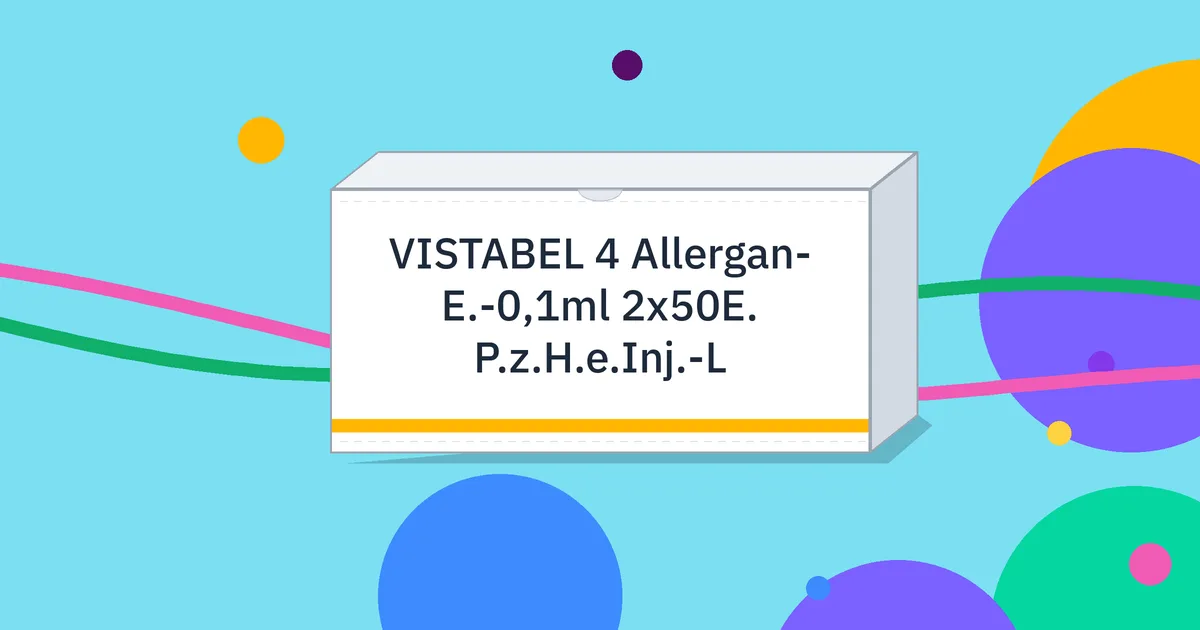 Symbolbild: Packung mit der Aufschrift VISTABEL 4 Allergan-E.-0,1ml 2x50E. P.z.H.e.Inj.-L (PZN 18220386) – Verfügbarkeit und Bezug in Apotheken in Frankfurt am Main