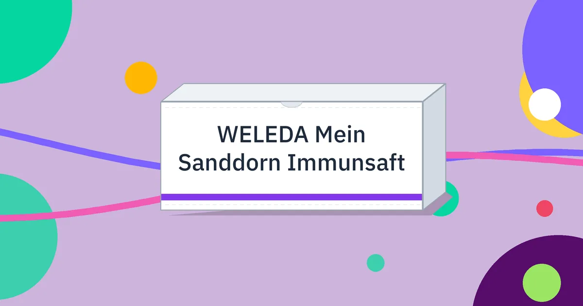 Symbolbild: Packung mit der Aufschrift WELEDA Mein Sanddorn Immunsaft (PZN 19118046) – Verfügbarkeit und Bezug in Apotheken in Frankfurt am Main