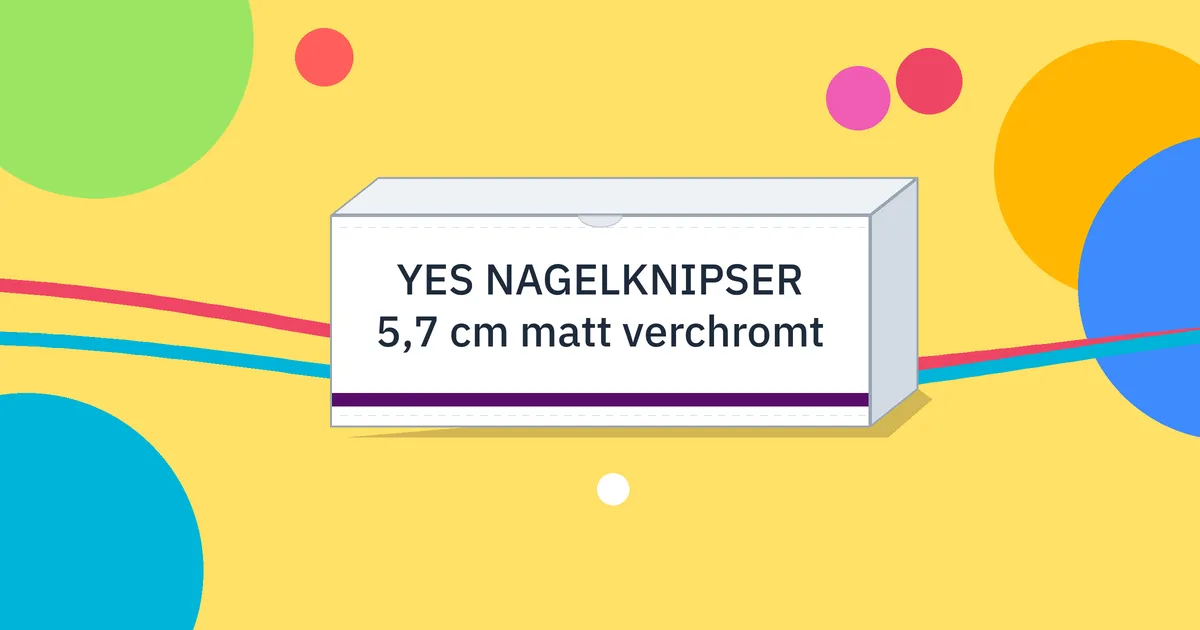 Symbolbild: Packung mit der Aufschrift YES NAGELKNIPSER 5,7 cm matt verchromt (PZN 14220834) – Verfügbarkeit und Bezug in Apotheken in Frankfurt am Main