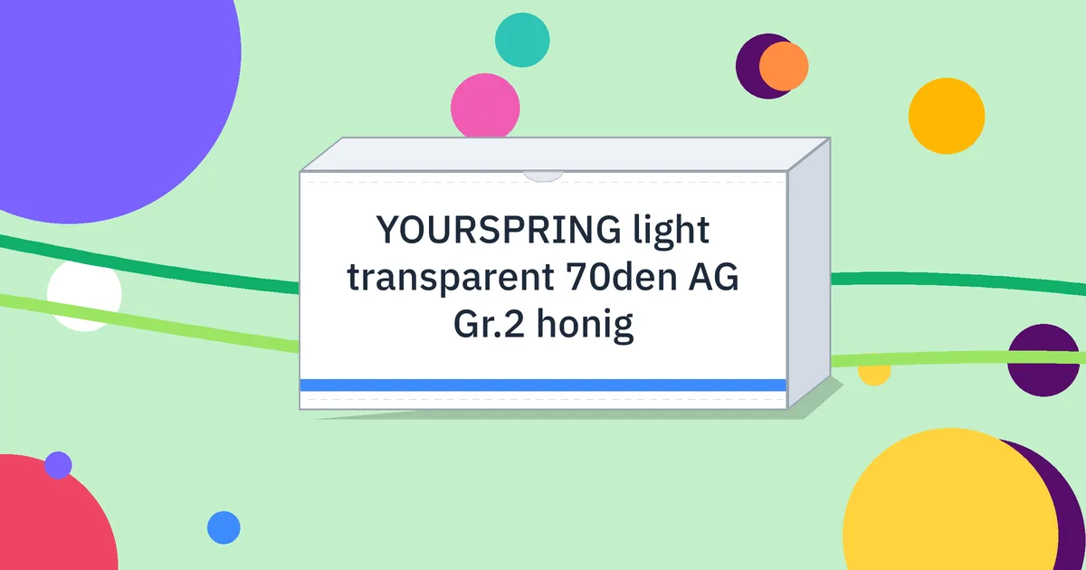 Symbolbild: Packung mit der Aufschrift YOURSPRING light transparent 70den AG Gr.2 honig (PZN 18056254) – Verfügbarkeit und Bezug in Apotheken in Frankfurt am Main
