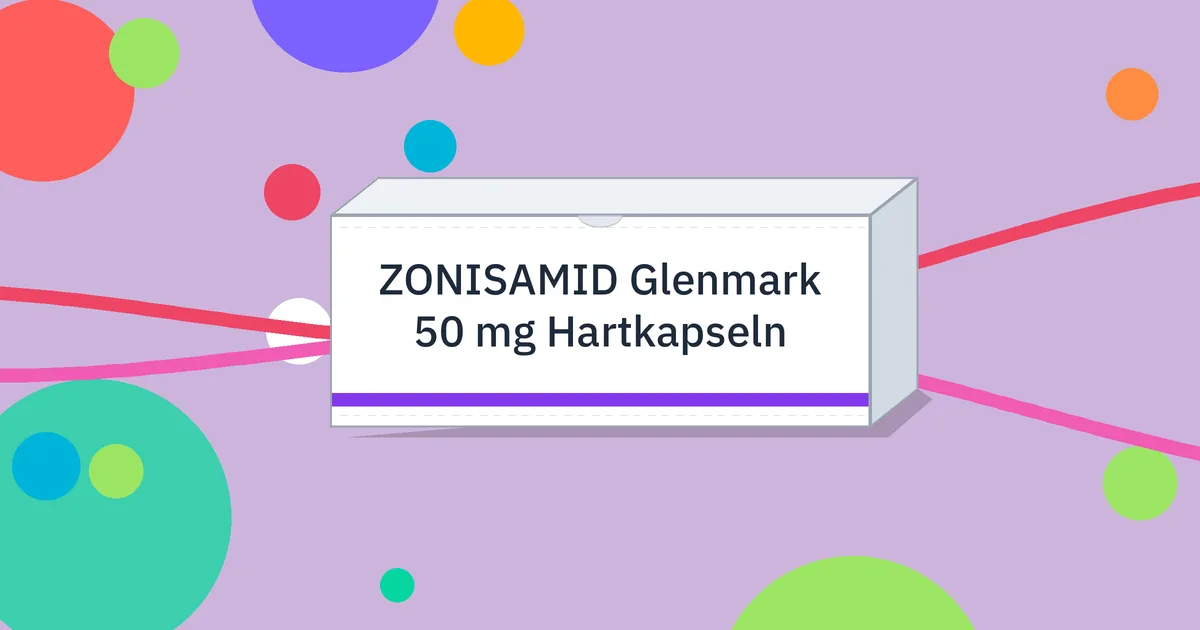 Symbolbild: Packung mit der Aufschrift ZONISAMID Glenmark 50 mg Hartkapseln (PZN 11127695) – Verfügbarkeit und Bezug in Apotheken in Frankfurt am Main