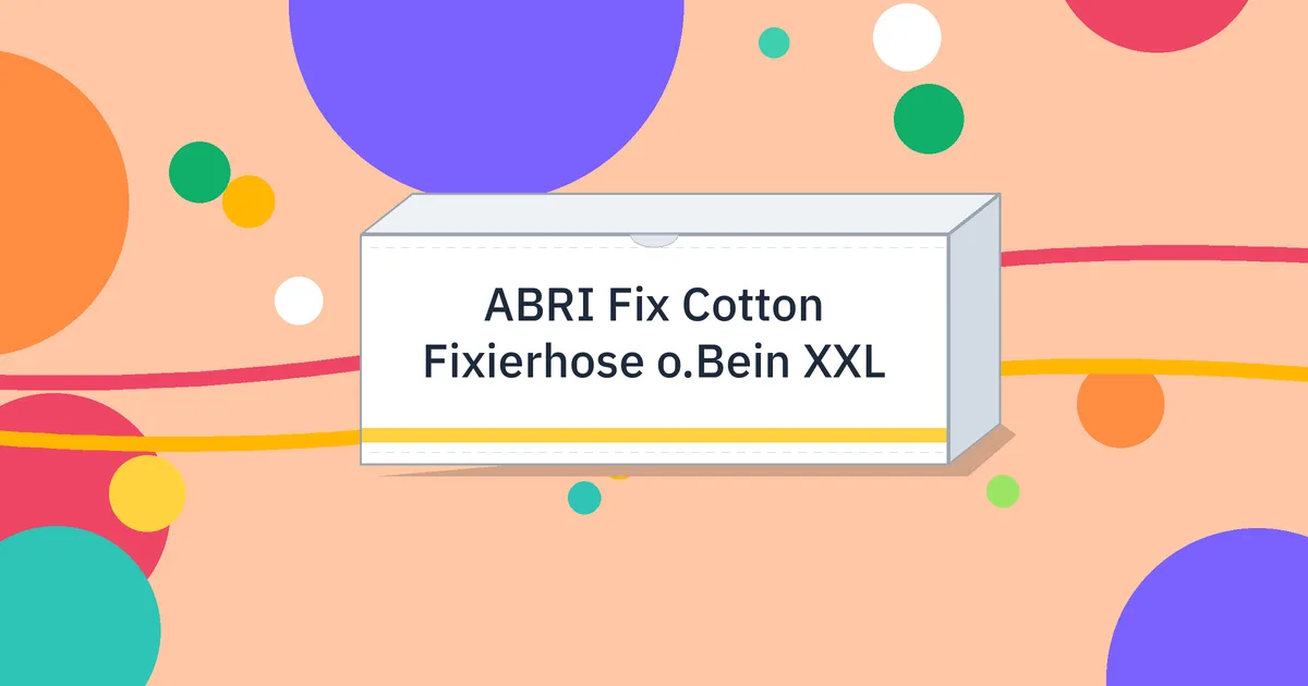 Symbolbild: Packung mit der Aufschrift ABRI Fix Cotton Fixierhose o.Bein XXL (PZN 12502497) – Verfügbarkeit und Bezug in Apotheken in Frankfurt am Main