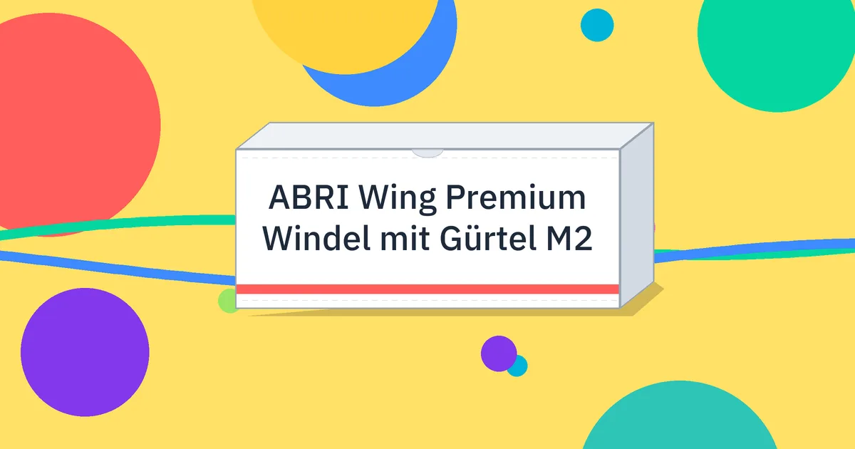 Symbolbild: Packung mit der Aufschrift ABRI Wing Premium Windel mit Gürtel M2 (PZN 14409170) – Verfügbarkeit und Bezug in Apotheken in Frankfurt am Main