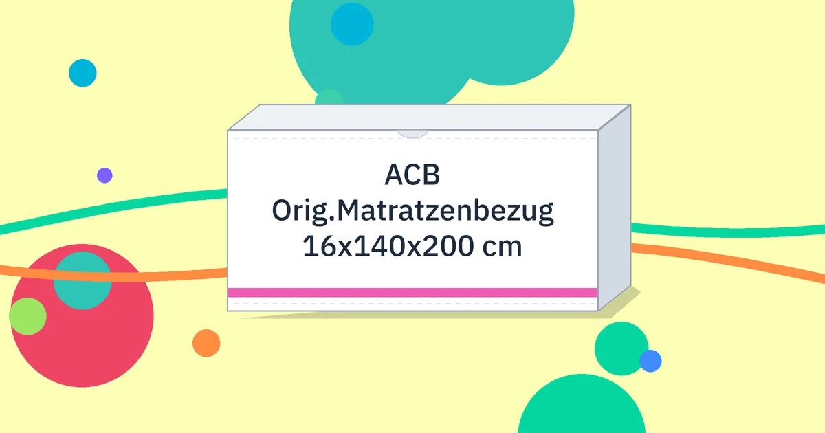 Symbolbild: Packung mit der Aufschrift ACB Orig.Matratzenbezug 16x140x200 cm (PZN 11664720) – Verfügbarkeit und Bezug in Apotheken in Frankfurt am Main