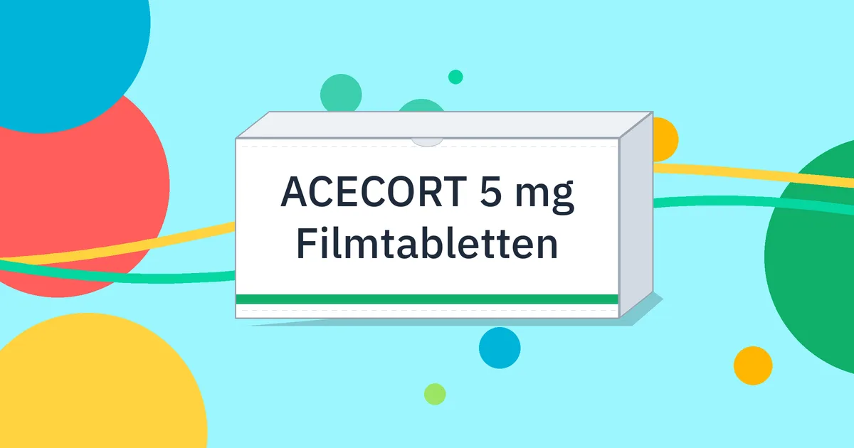 Symbolbild: Packung mit der Aufschrift ACECORT 5 mg Filmtabletten (PZN 18398109) – Verfügbarkeit und Bezug in Apotheken in Frankfurt am Main