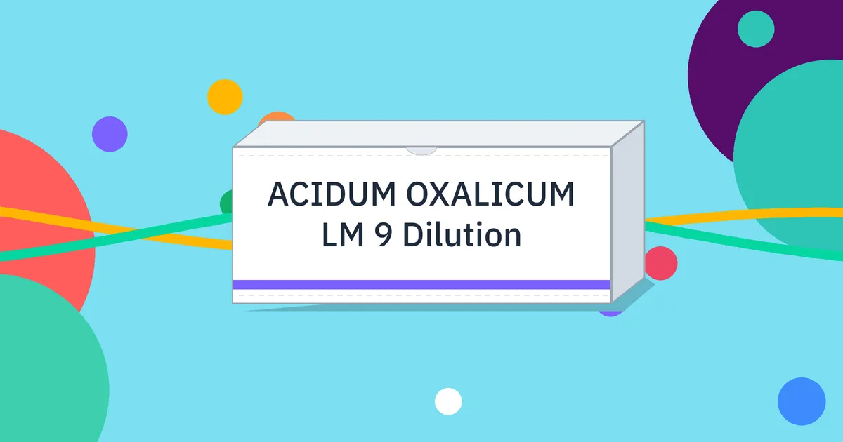 Symbolbild: Packung mit der Aufschrift ACIDUM OXALICUM LM 9 Dilution (PZN 13280969) – Verfügbarkeit und Bezug in Apotheken in Frankfurt am Main