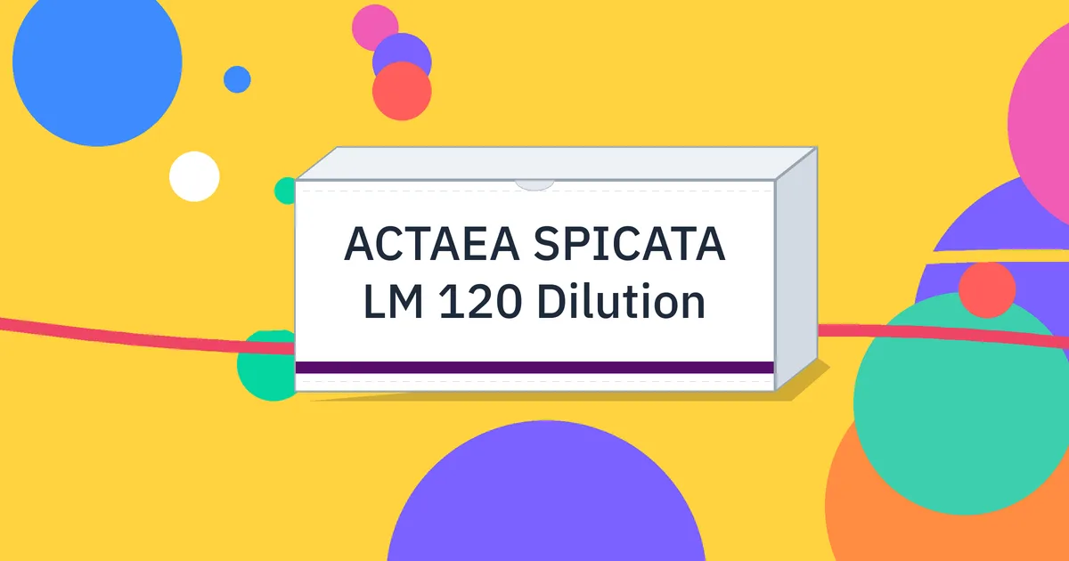 Symbolbild: Packung mit der Aufschrift ACTAEA SPICATA LM 120 Dilution (PZN 13294138) – Verfügbarkeit und Bezug in Apotheken in Frankfurt am Main