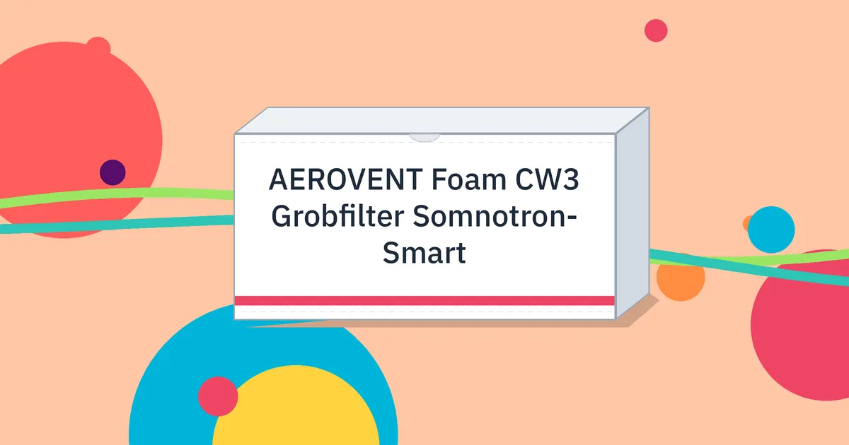 Symbolbild: Packung mit der Aufschrift AEROVENT Foam CW3 Grobfilter Somnotron-Smart (PZN 03469890) – Verfügbarkeit und Bezug in Apotheken in Frankfurt am Main