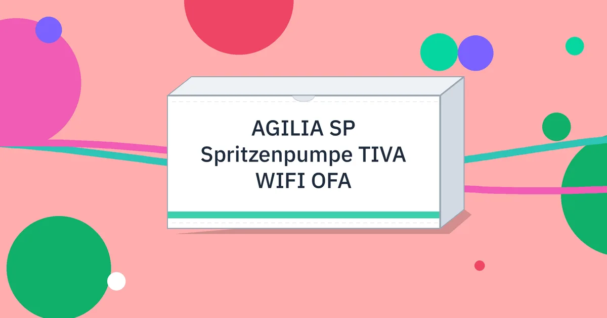 Symbolbild: Packung mit der Aufschrift AGILIA SP Spritzenpumpe TIVA WIFI OFA (PZN 19152801) – Verfügbarkeit und Bezug in Apotheken in Frankfurt am Main