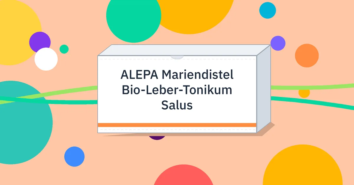 Symbolbild: Packung mit der Aufschrift ALEPA Mariendistel Bio-Leber-Tonikum Salus (PZN 09002199) – Verfügbarkeit und Bezug in Apotheken in Frankfurt am Main