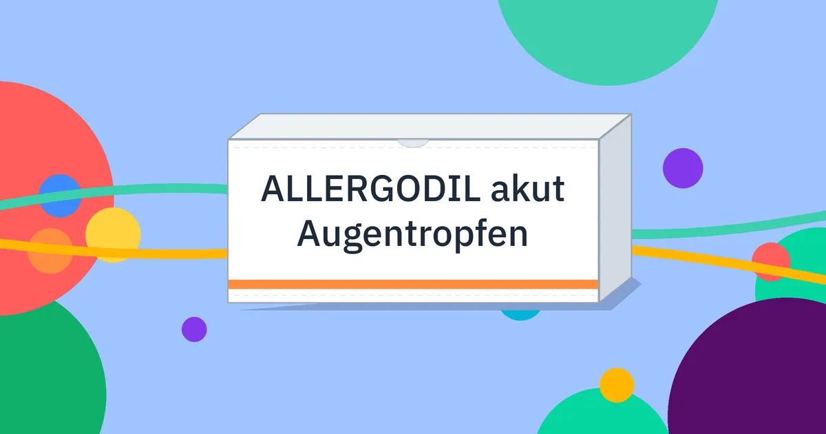 Symbolbild: Packung mit der Aufschrift ALLERGODIL akut Augentropfen (PZN 04095291) – Verfügbarkeit und Bezug in Apotheken in Frankfurt am Main