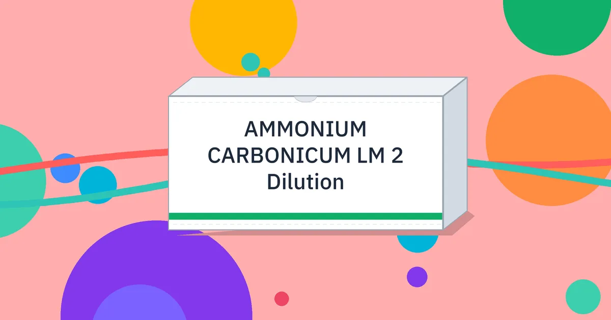 Symbolbild: Packung mit der Aufschrift AMMONIUM CARBONICUM LM 2 Dilution (PZN 12760555) – Verfügbarkeit und Bezug in Apotheken in Frankfurt am Main