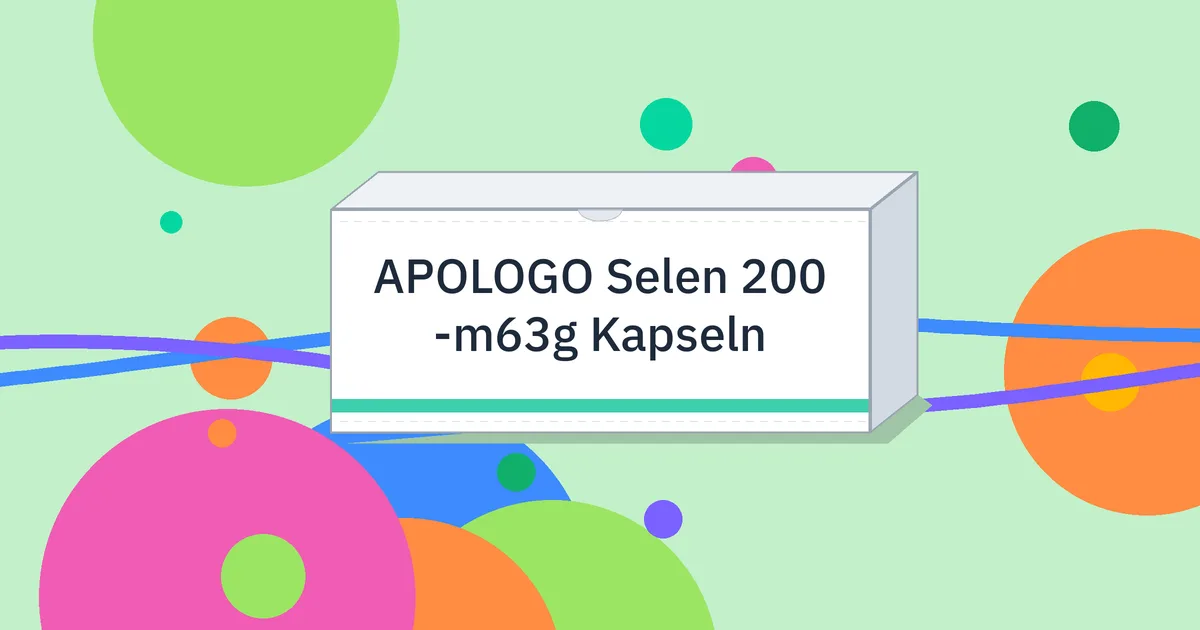 Symbolbild: Packung mit der Aufschrift APOLOGO Selen 200 -m63g Kapseln (PZN 09743808) – Verfügbarkeit und Bezug in Apotheken in Frankfurt am Main