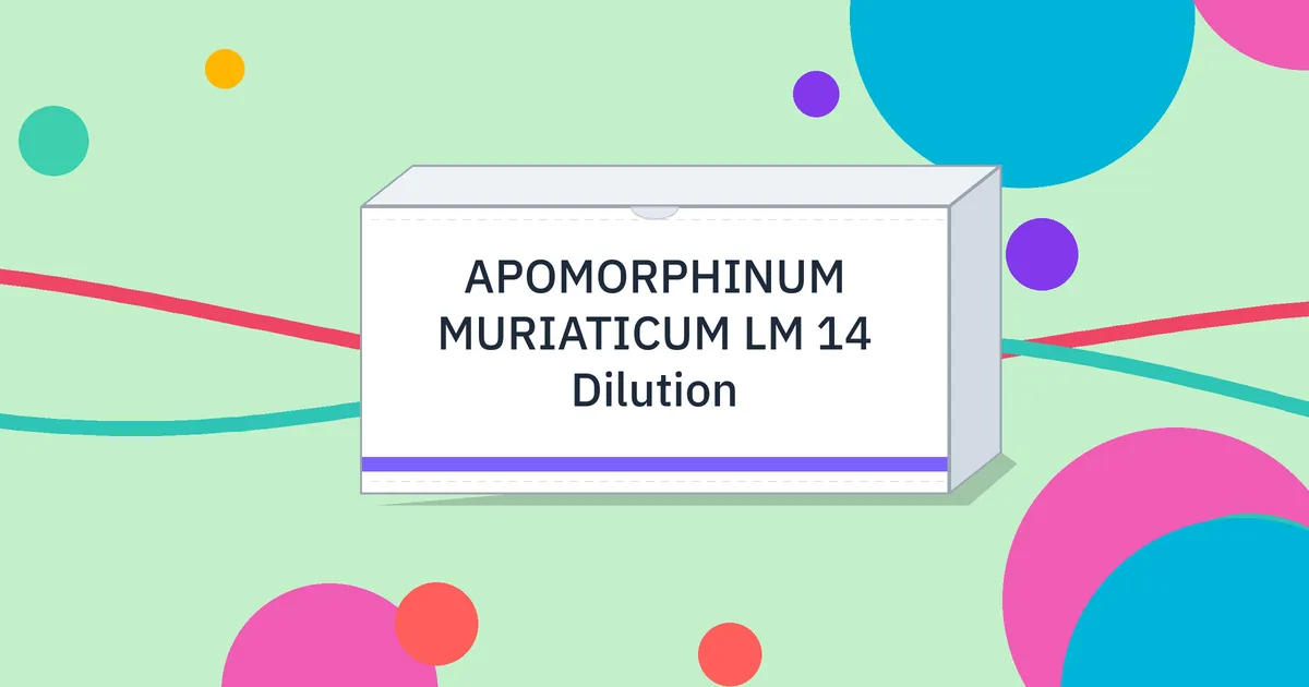 Symbolbild: Packung mit der Aufschrift APOMORPHINUM MURIATICUM LM 14 Dilution (PZN 13381185) – Verfügbarkeit und Bezug in Apotheken in Frankfurt am Main