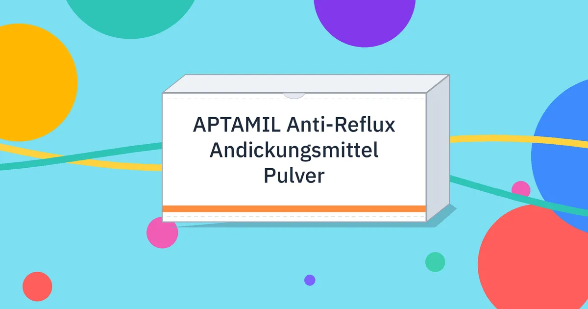 Symbolbild: Packung mit der Aufschrift APTAMIL Anti-Reflux Andickungsmittel Pulver (PZN 14154273) – Verfügbarkeit und Bezug in Apotheken in Frankfurt am Main