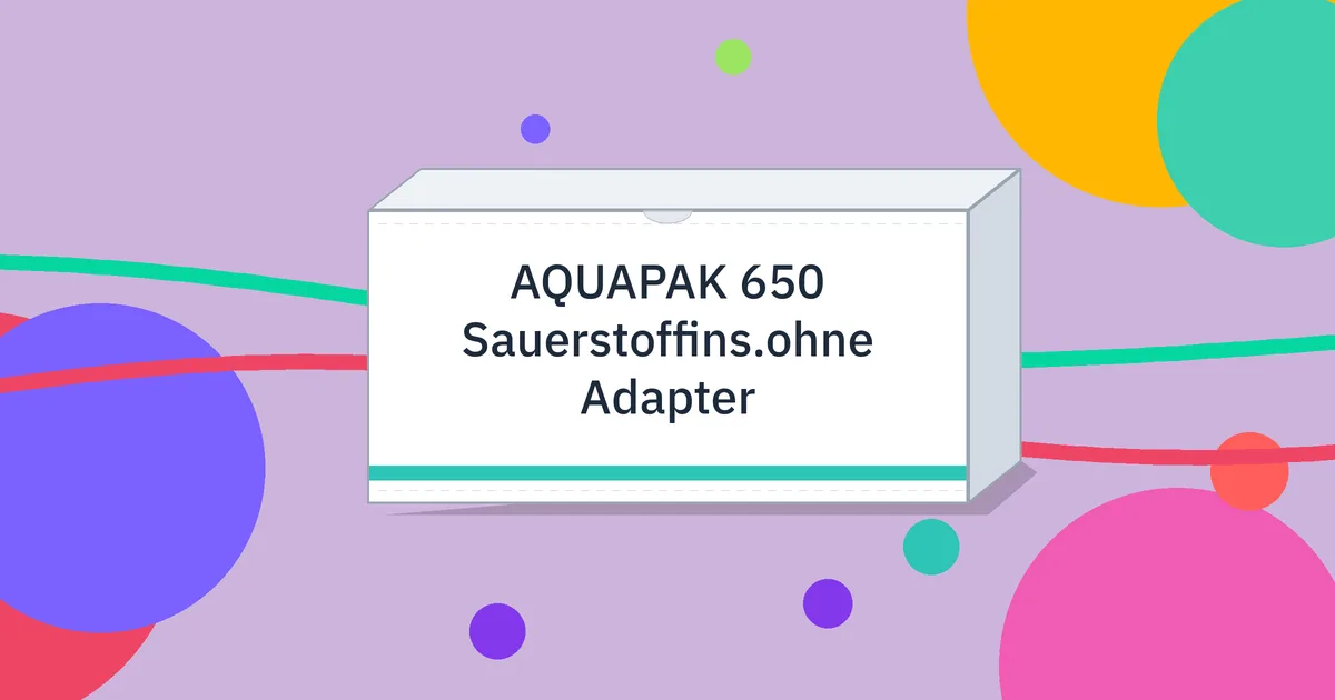 Symbolbild: Packung mit der Aufschrift AQUAPAK 650 Sauerstoffins.ohne Adapter (PZN 18054344) – Verfügbarkeit und Bezug in Apotheken in Frankfurt am Main