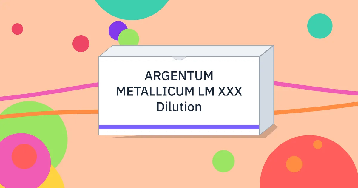 Symbolbild: Packung mit der Aufschrift ARGENTUM METALLICUM LM XXX Dilution (PZN 02673625) – Verfügbarkeit und Bezug in Apotheken in Frankfurt am Main