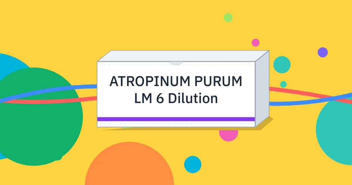 Symbolbild: Packung mit der Aufschrift ATROPINUM PURUM LM 6 Dilution (PZN 12782404) – Verfügbarkeit und Bezug in Apotheken in Frankfurt am Main