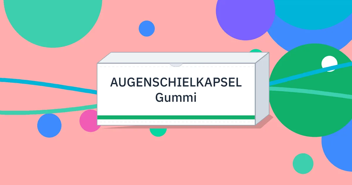 Symbolbild: Packung mit der Aufschrift AUGENSCHIELKAPSEL Gummi (PZN 01961138) – Verfügbarkeit und Bezug in Apotheken in Frankfurt am Main