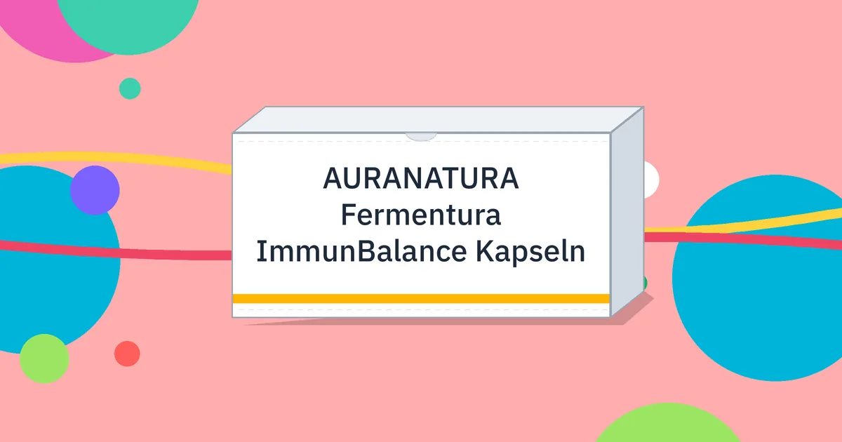Symbolbild: Packung mit der Aufschrift AURANATURA Fermentura ImmunBalance Kapseln (PZN 19146700) – Verfügbarkeit und Bezug in Apotheken in Frankfurt am Main