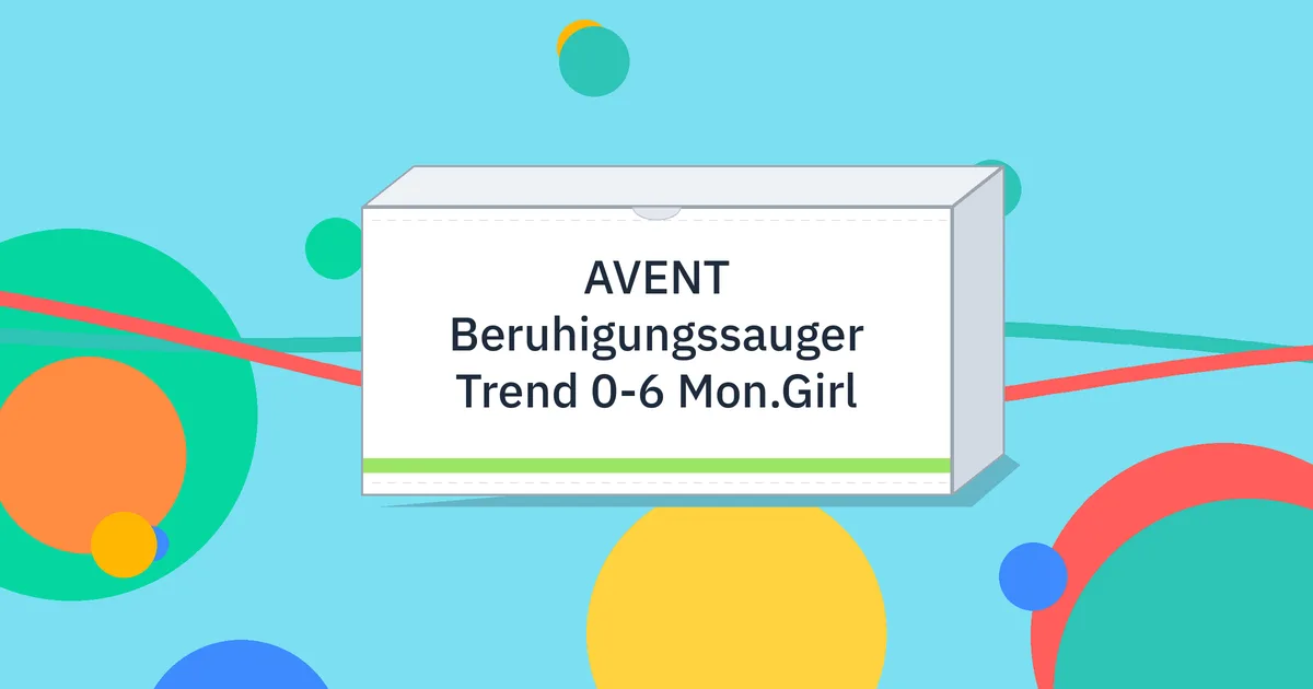 Symbolbild: Packung mit der Aufschrift AVENT Beruhigungssauger Trend 0-6 Mon.Girl (PZN 11380891) – Verfügbarkeit und Bezug in Apotheken in Frankfurt am Main