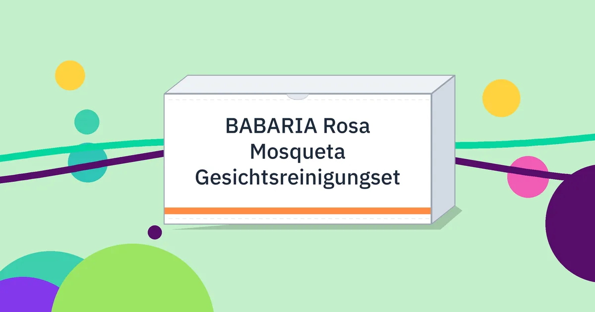 Symbolbild: Packung mit der Aufschrift BABARIA Rosa Mosqueta Gesichtsreinigungset (PZN 18395890) – Verfügbarkeit und Bezug in Apotheken in Frankfurt am Main