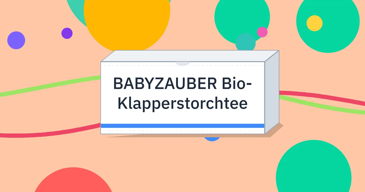 Symbolbild: Packung mit der Aufschrift BABYZAUBER Bio-Klapperstorchtee (PZN 10089900) – Verfügbarkeit und Bezug in Apotheken in Frankfurt am Main