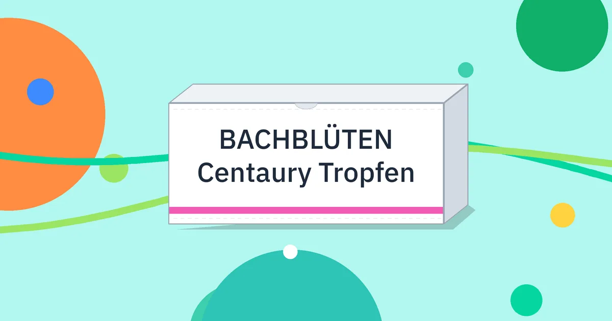 Symbolbild: Packung mit der Aufschrift BACHBLÜTEN Centaury Tropfen (PZN 07089546) – Verfügbarkeit und Bezug in Apotheken in Frankfurt am Main
