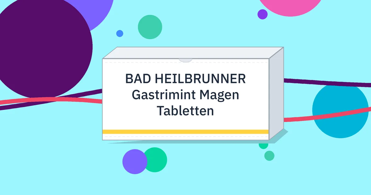 Symbolbild: Packung mit der Aufschrift BAD HEILBRUNNER Gastrimint Magen Tabletten (PZN 02072015) – Verfügbarkeit und Bezug in Apotheken in Frankfurt am Main