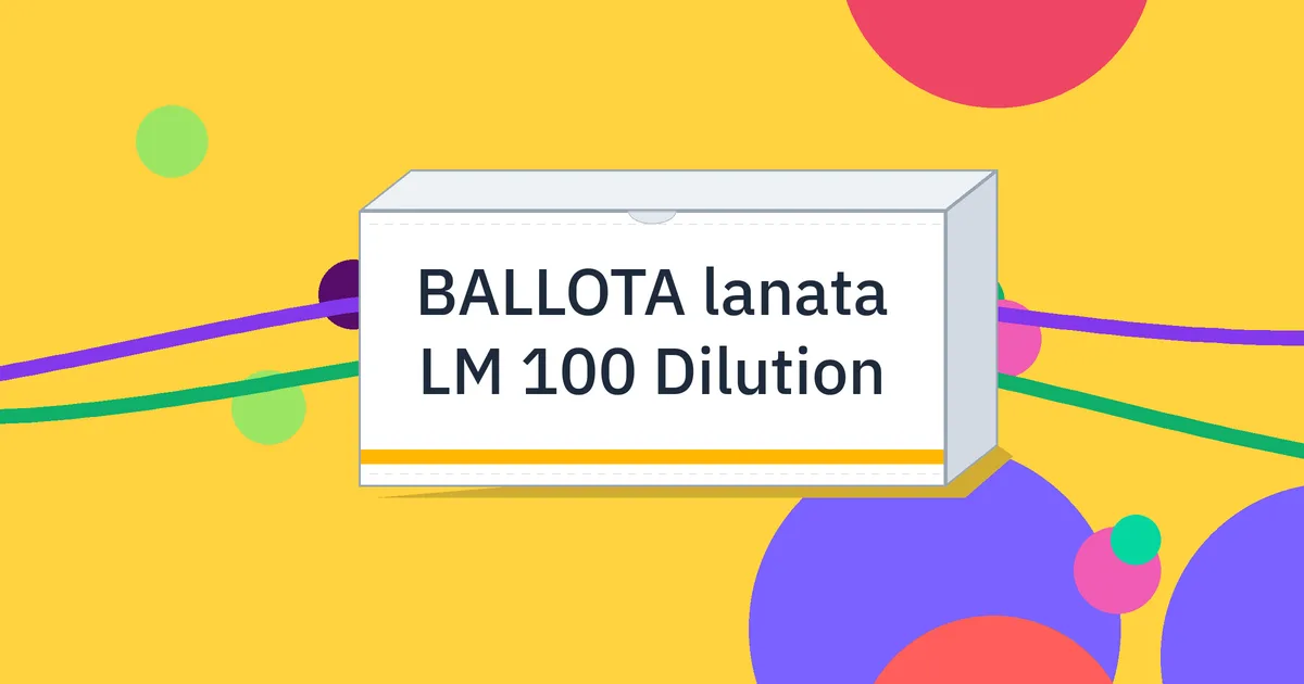 Symbolbild: Packung mit der Aufschrift BALLOTA lanata LM 100 Dilution (PZN 13374512) – Verfügbarkeit und Bezug in Apotheken in Frankfurt am Main