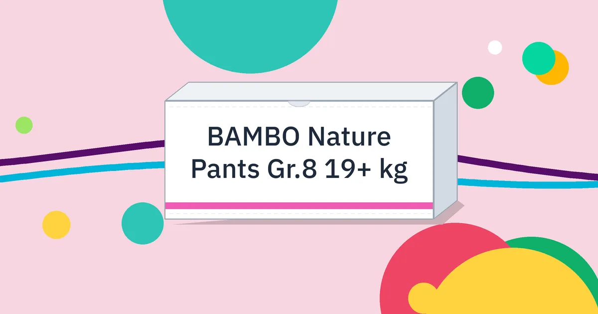 Symbolbild: Packung mit der Aufschrift BAMBO Nature Pants Gr.8 19+ kg (PZN 19509953) – Verfügbarkeit und Bezug in Apotheken in Frankfurt am Main