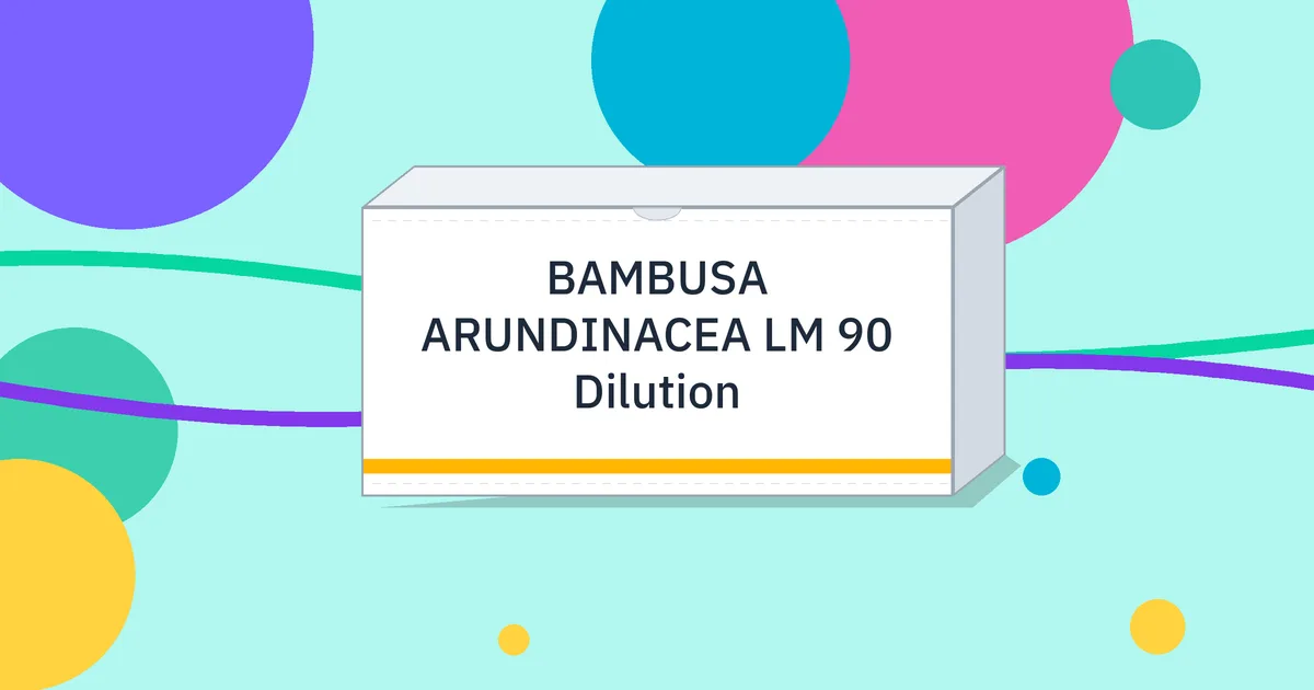 Symbolbild: Packung mit der Aufschrift BAMBUSA ARUNDINACEA LM 90 Dilution (PZN 12787896) – Verfügbarkeit und Bezug in Apotheken in Frankfurt am Main