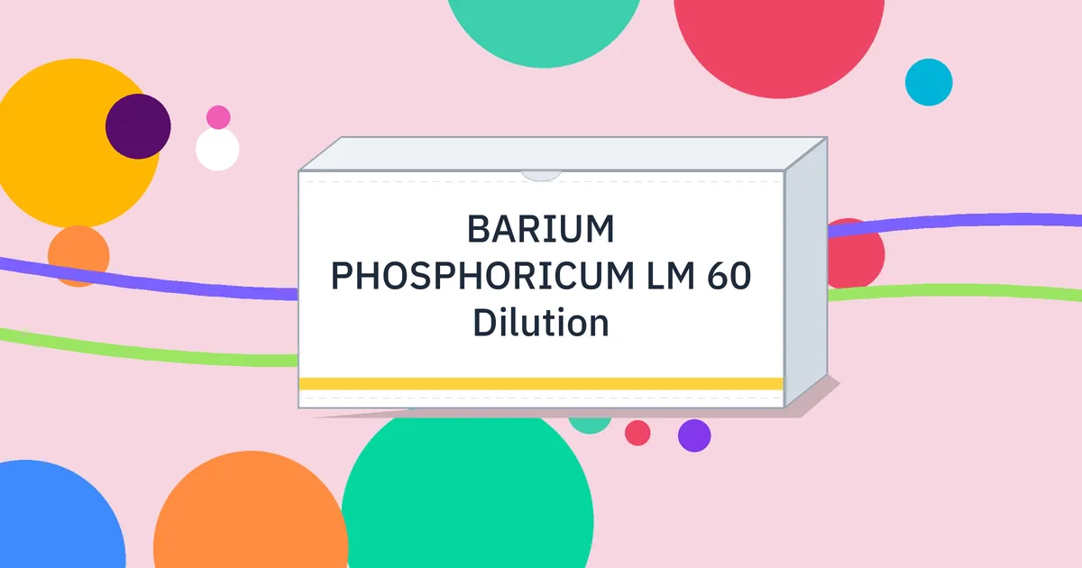 Symbolbild: Packung mit der Aufschrift BARIUM PHOSPHORICUM LM 60 Dilution (PZN 13379768) – Verfügbarkeit und Bezug in Apotheken in Frankfurt am Main