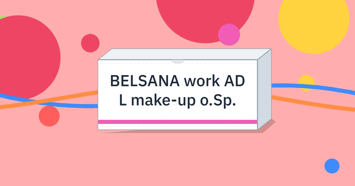 Symbolbild: Packung mit der Aufschrift BELSANA work AD L make-up o.Sp. (PZN 16219829) – Verfügbarkeit und Bezug in Apotheken in Frankfurt am Main