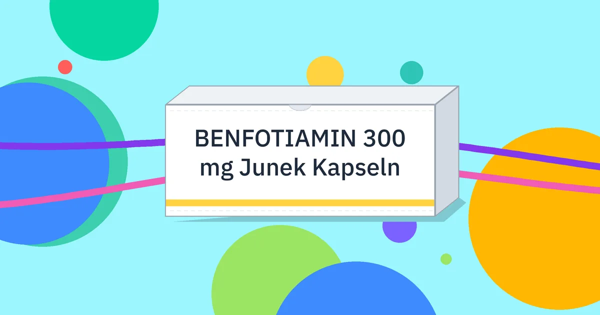 Symbolbild: Packung mit der Aufschrift BENFOTIAMIN 300 mg Junek Kapseln (PZN 16912720) – Verfügbarkeit und Bezug in Apotheken in Frankfurt am Main