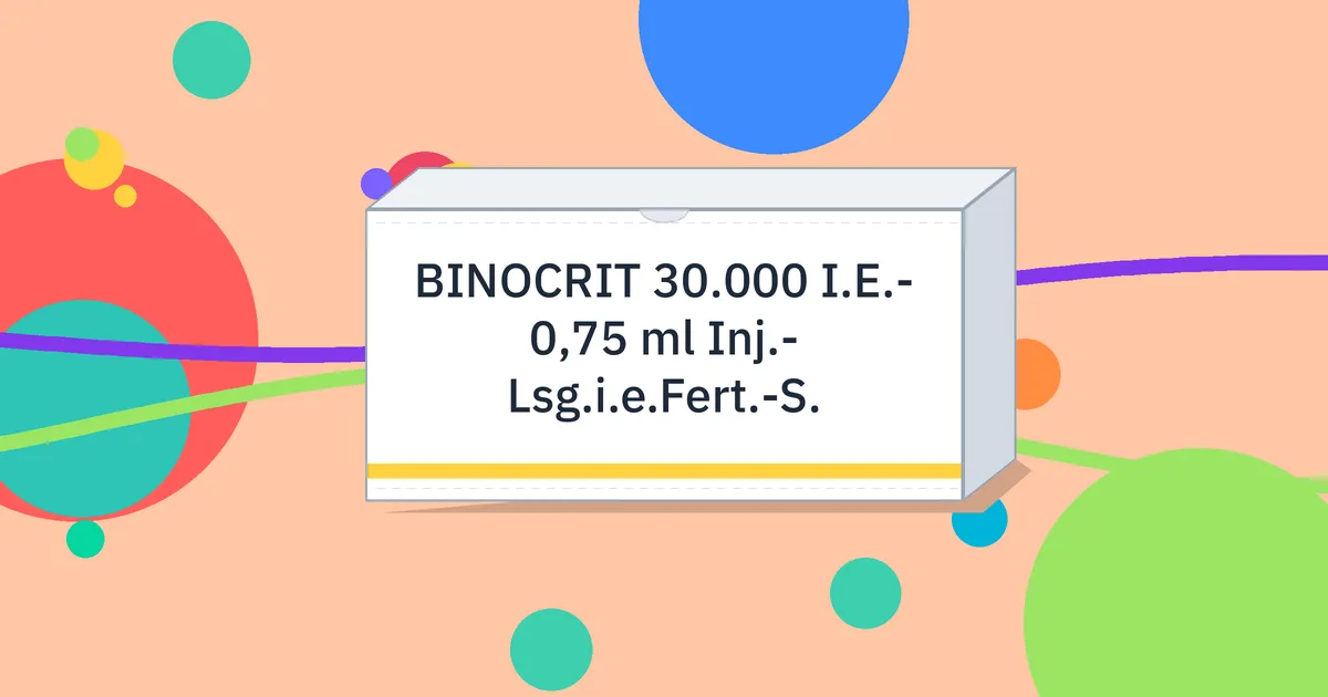 Symbolbild: Packung mit der Aufschrift BINOCRIT 30.000 I.E.-0,75 ml Inj.-Lsg.i.e.Fert.-S. (PZN 18365819) – Verfügbarkeit und Bezug in Apotheken in Frankfurt am Main