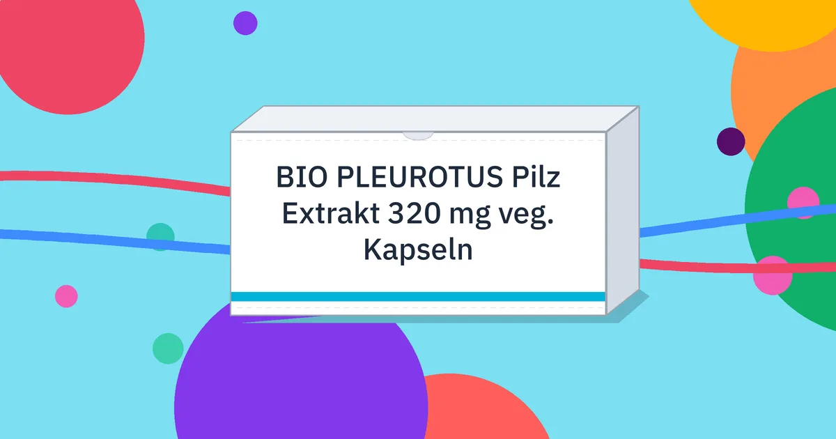Symbolbild: Packung mit der Aufschrift BIO PLEUROTUS Pilz Extrakt 320 mg veg. Kapseln (PZN 10133417) – Verfügbarkeit und Bezug in Apotheken in Frankfurt am Main