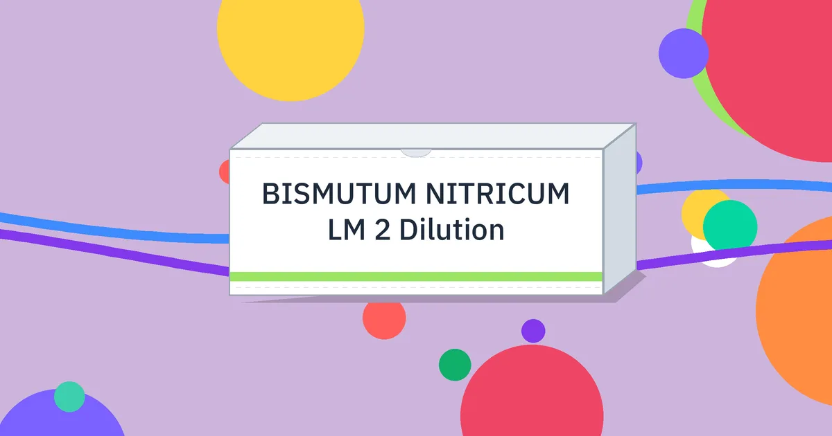 Symbolbild: Packung mit der Aufschrift BISMUTUM NITRICUM LM 2 Dilution (PZN 13386656) – Verfügbarkeit und Bezug in Apotheken in Frankfurt am Main