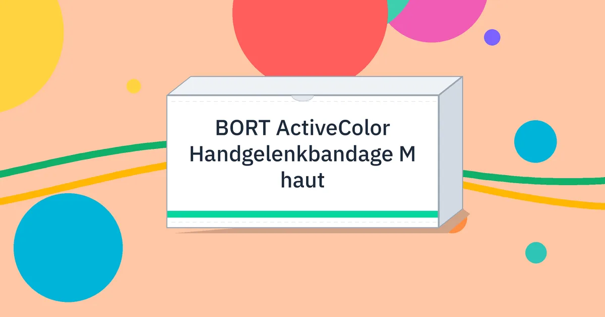 Symbolbild: Packung mit der Aufschrift BORT ActiveColor Handgelenkbandage M haut (PZN 06914304) – Verfügbarkeit und Bezug in Apotheken in Frankfurt am Main