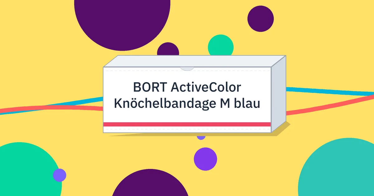 Symbolbild: Packung mit der Aufschrift BORT ActiveColor Knöchelbandage M blau (PZN 06914818) – Verfügbarkeit und Bezug in Apotheken in Frankfurt am Main
