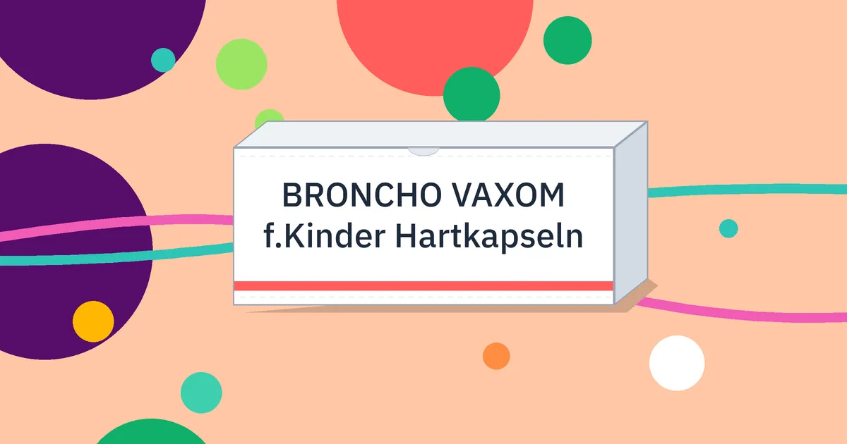 Symbolbild: Packung mit der Aufschrift BRONCHO VAXOM f.Kinder Hartkapseln (PZN 03653346) – Verfügbarkeit und Bezug in Apotheken in Frankfurt am Main