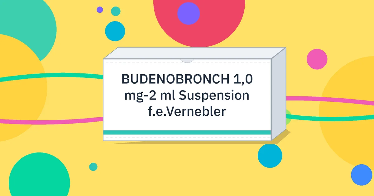 Symbolbild: Packung mit der Aufschrift BUDENOBRONCH 1,0 mg-2 ml Suspension f.e.Vernebler (PZN 05986750) – Verfügbarkeit und Bezug in Apotheken in Frankfurt am Main