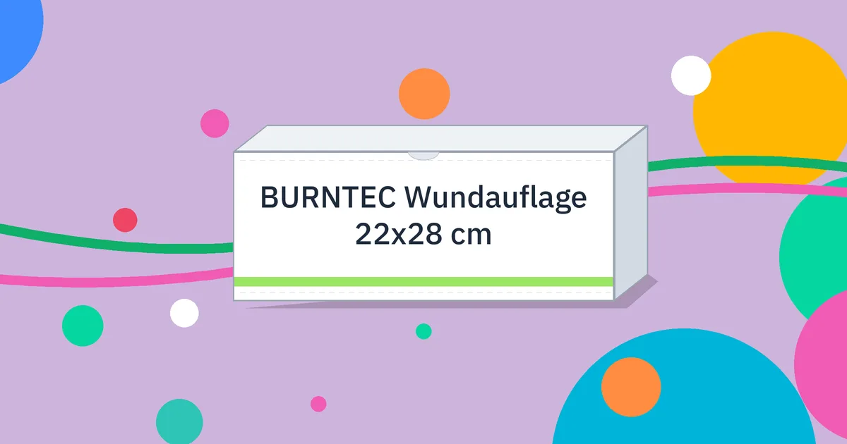 Symbolbild: Packung mit der Aufschrift BURNTEC Wundauflage 22x28 cm (PZN 15193619) – Verfügbarkeit und Bezug in Apotheken in Frankfurt am Main