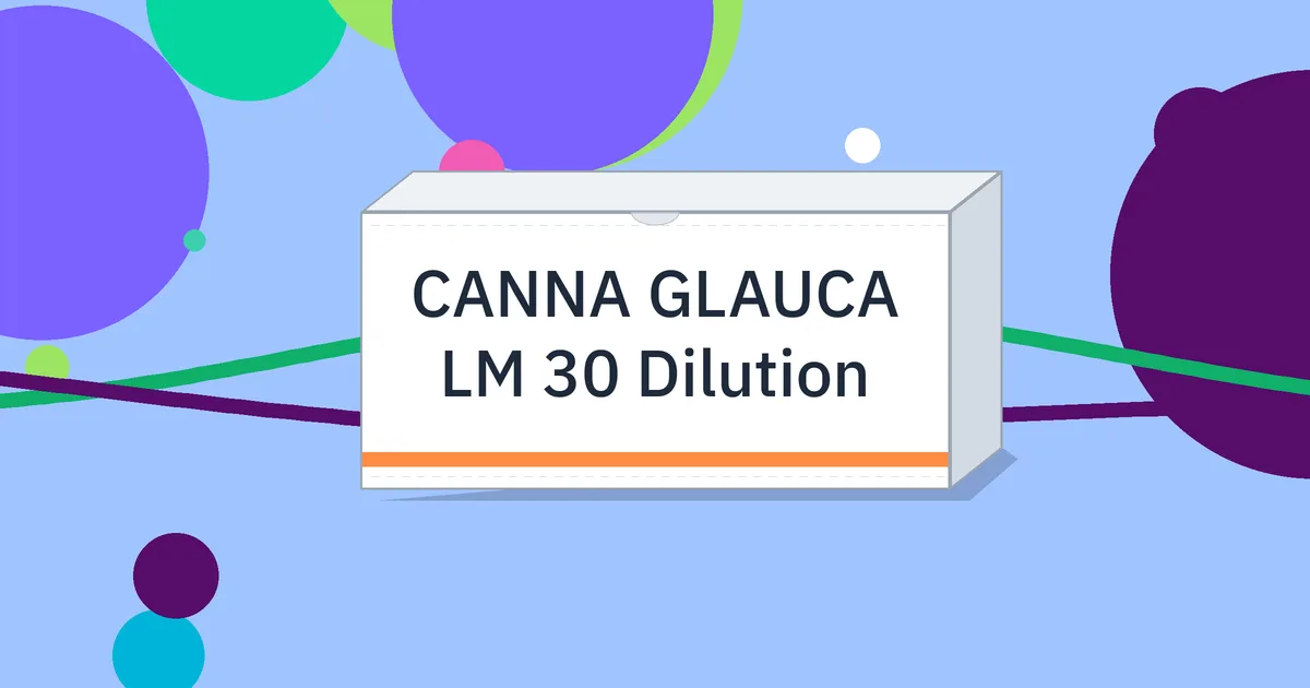 Symbolbild: Packung mit der Aufschrift CANNA GLAUCA LM 30 Dilution (PZN 13413212) – Verfügbarkeit und Bezug in Apotheken in Frankfurt am Main