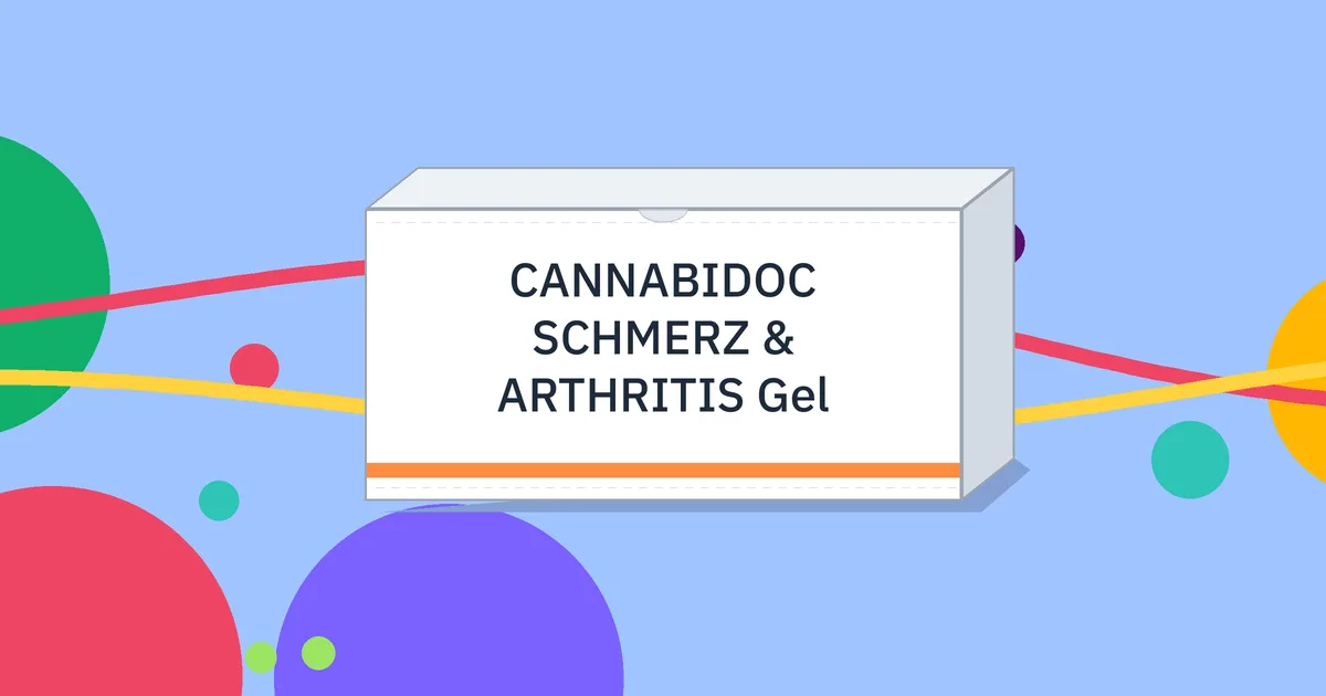 Symbolbild: Packung mit der Aufschrift CANNABIDOC SCHMERZ & ARTHRITIS Gel (PZN 19123515) – Verfügbarkeit und Bezug in Apotheken in Frankfurt am Main