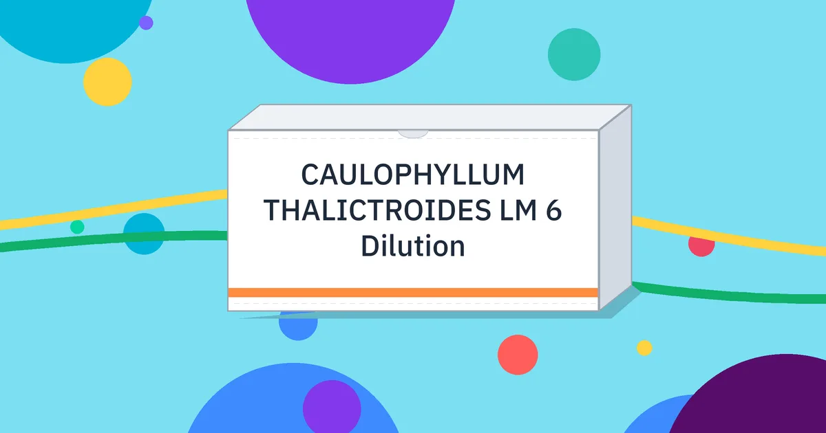 Symbolbild: Packung mit der Aufschrift CAULOPHYLLUM THALICTROIDES LM 6 Dilution (PZN 13434697) – Verfügbarkeit und Bezug in Apotheken in Frankfurt am Main